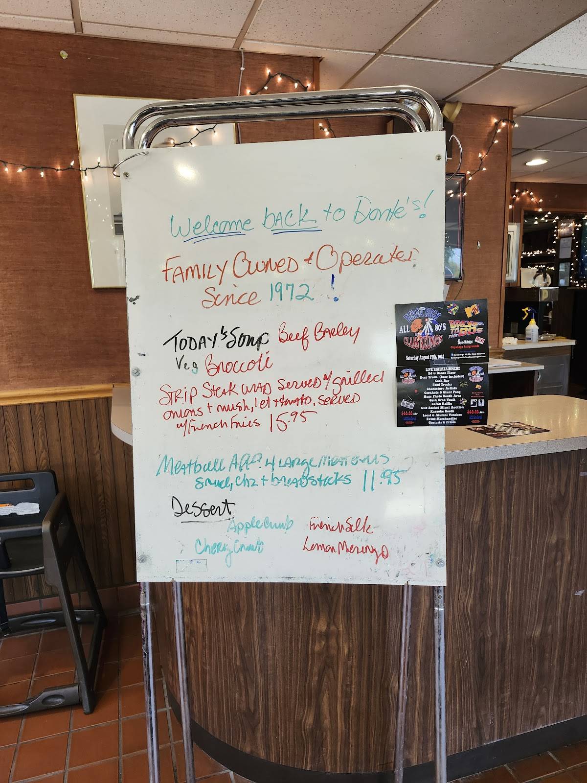 Menu at Donte's Restaurant and Pizza Shop, Brook Park