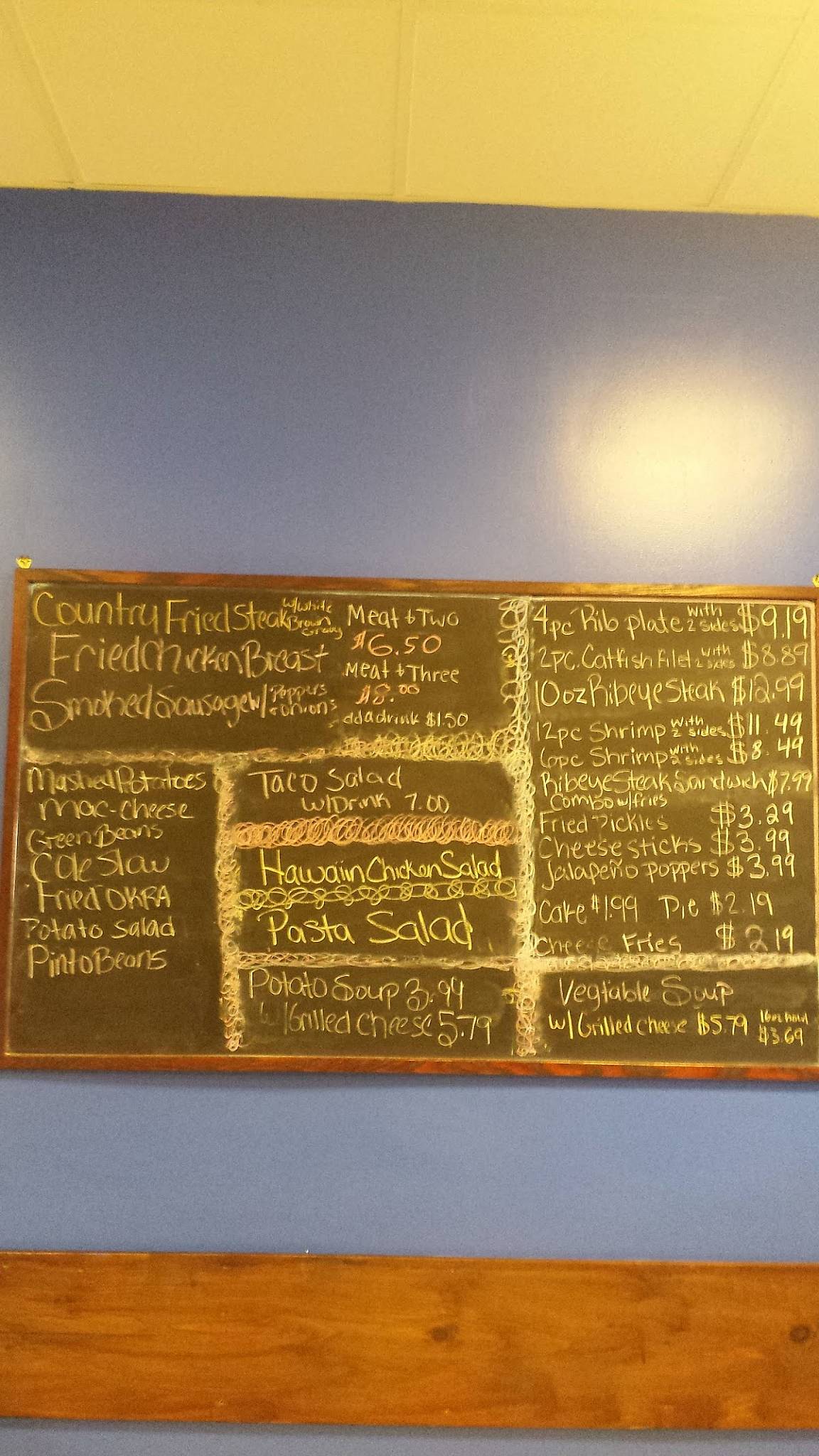 Carta de Dora Cafe, Dora, Hwy 78 E # N