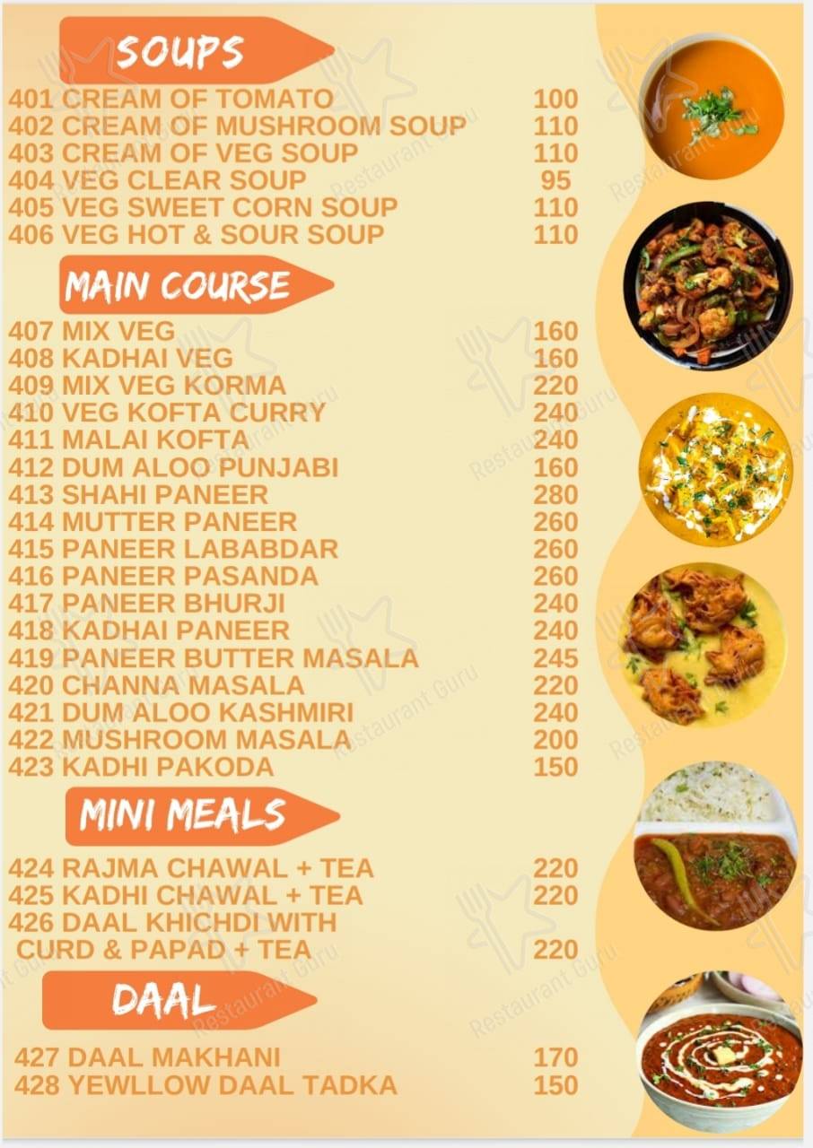 Menu at Dosa Vee And Restaurant, Chamba