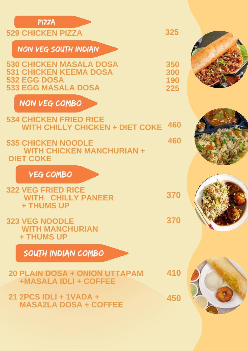 Menu at Dosa Vee And Restaurant, Chamba