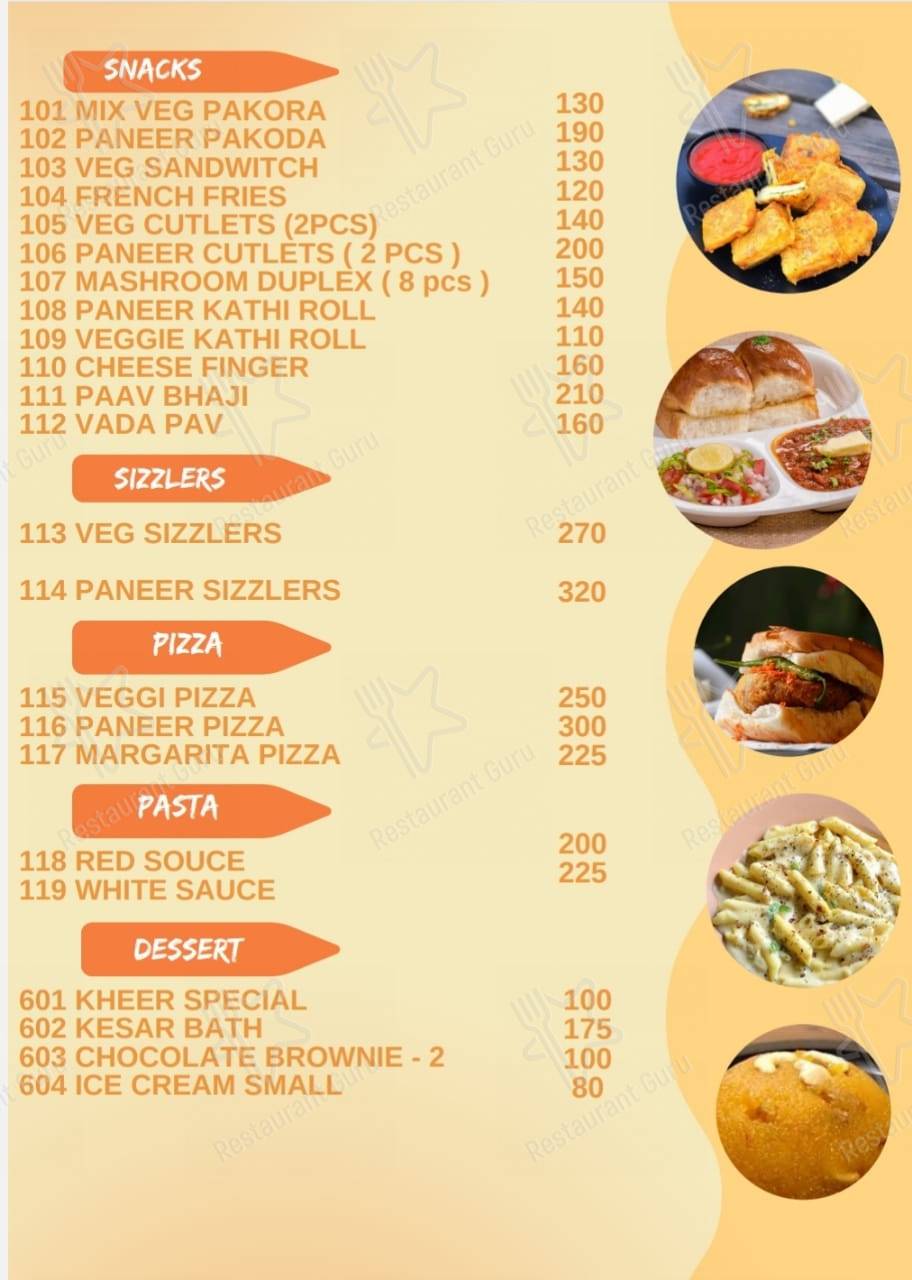 Menu at Dosa Vee And Restaurant, Chamba
