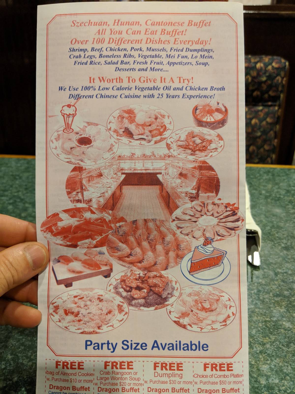 Menu at Dragon Buffet restaurant, Medina, N Court St