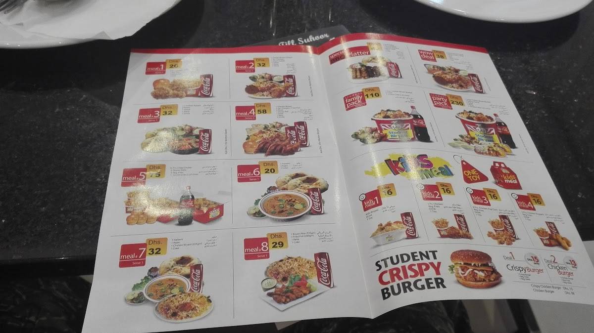 Carta del restaurante Student Biryani, Dubai, 79XJ+4MJ - Amman St