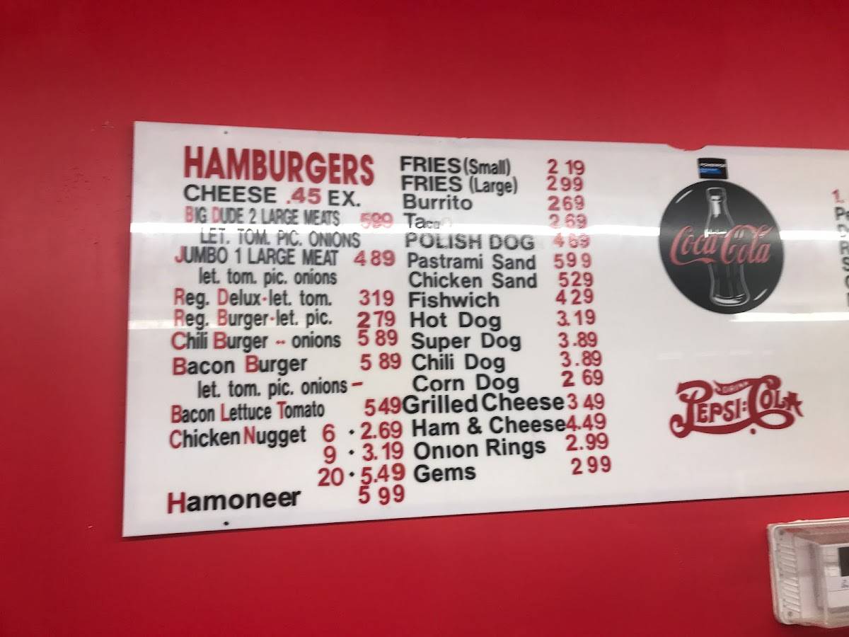 Menu at Dude's Drive Inn fast food, Redding
