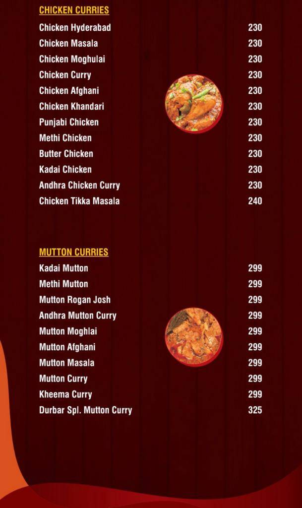 Menu at Durbar family Restaurant, Hyderabad, 61