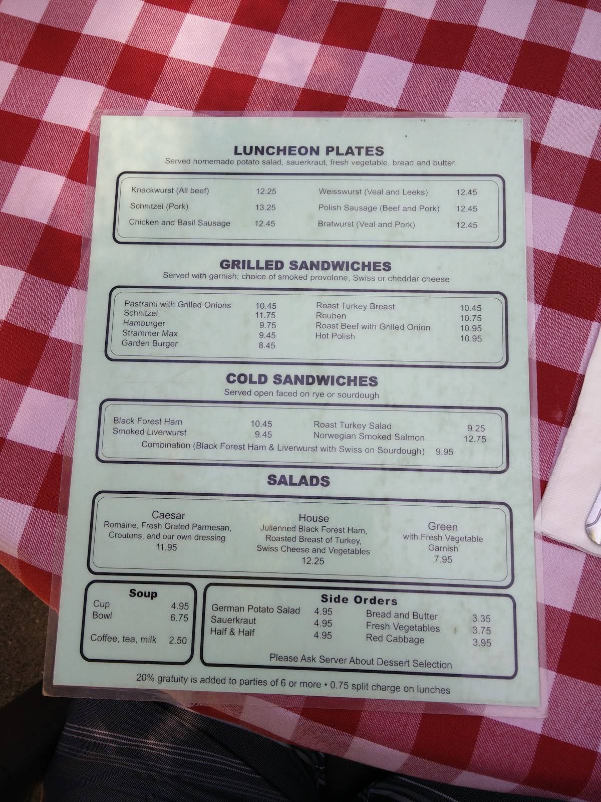 Menu at Dutch Garden Restaurant, Santa Barbara