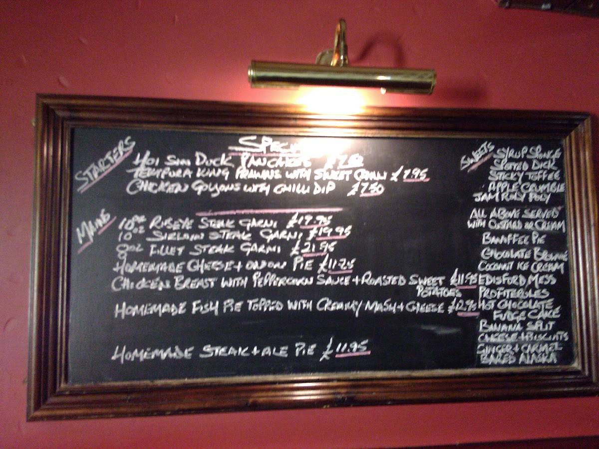 Menu at Edisford Bridge pub & bar, Clitheroe