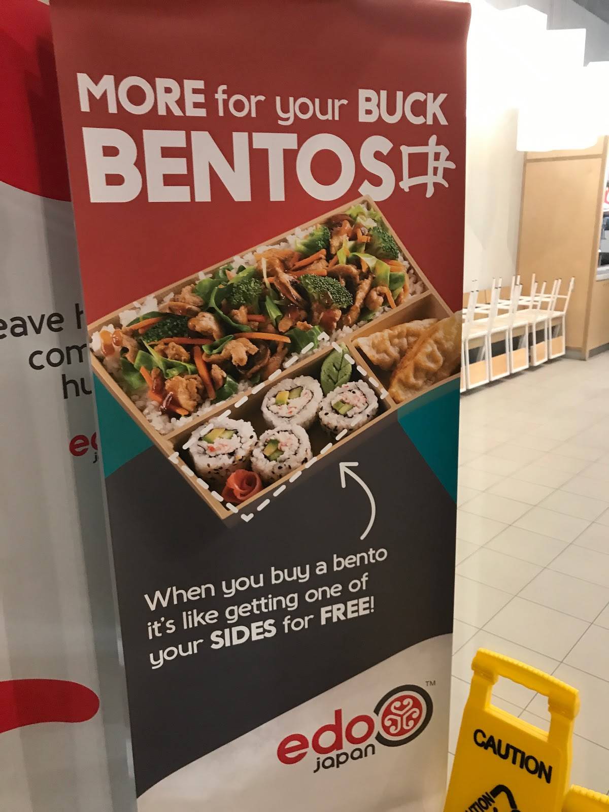 Menu at Edo Japan fast food, Ottawa, Woodroffe Ave C4