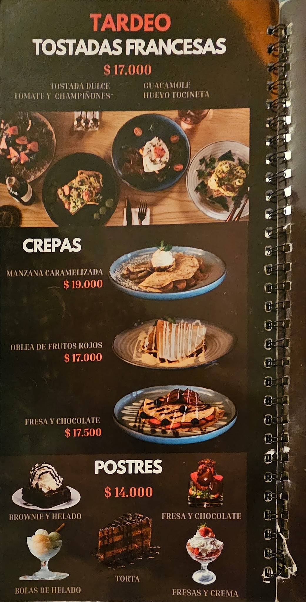 Carta de El Don Restaurantes, Bogotá