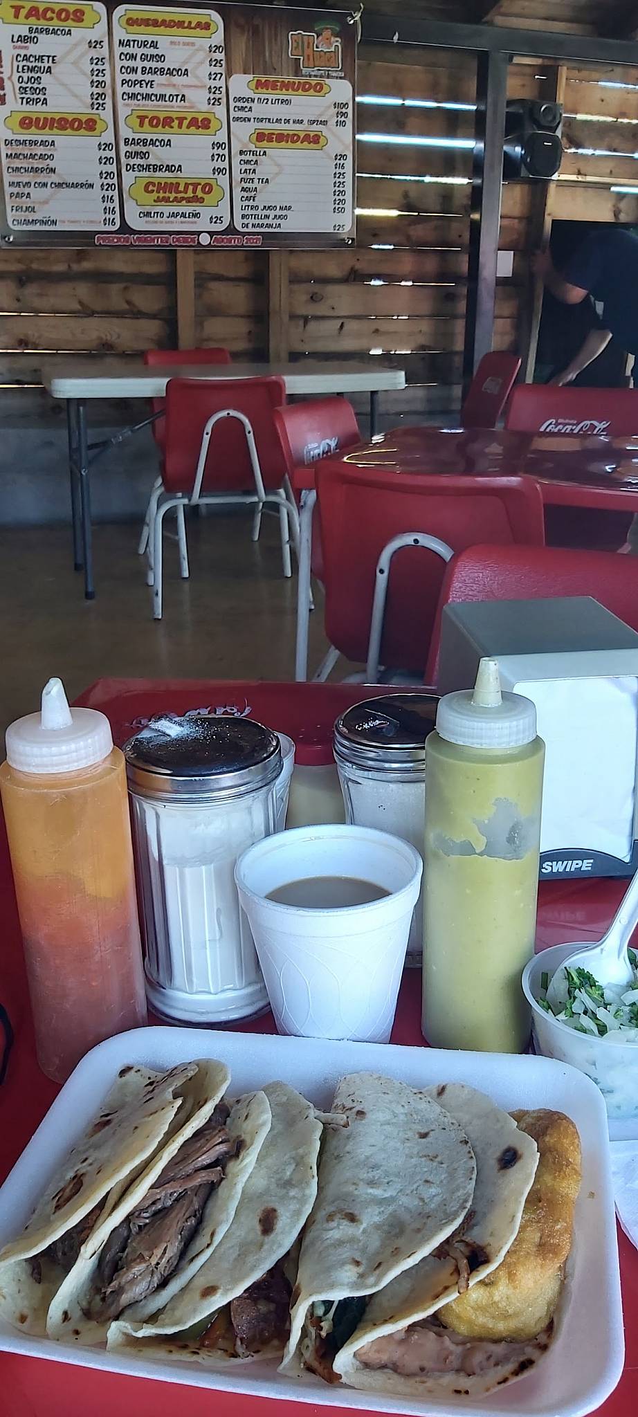 Carta del restaurante El Huacal, Saltillo