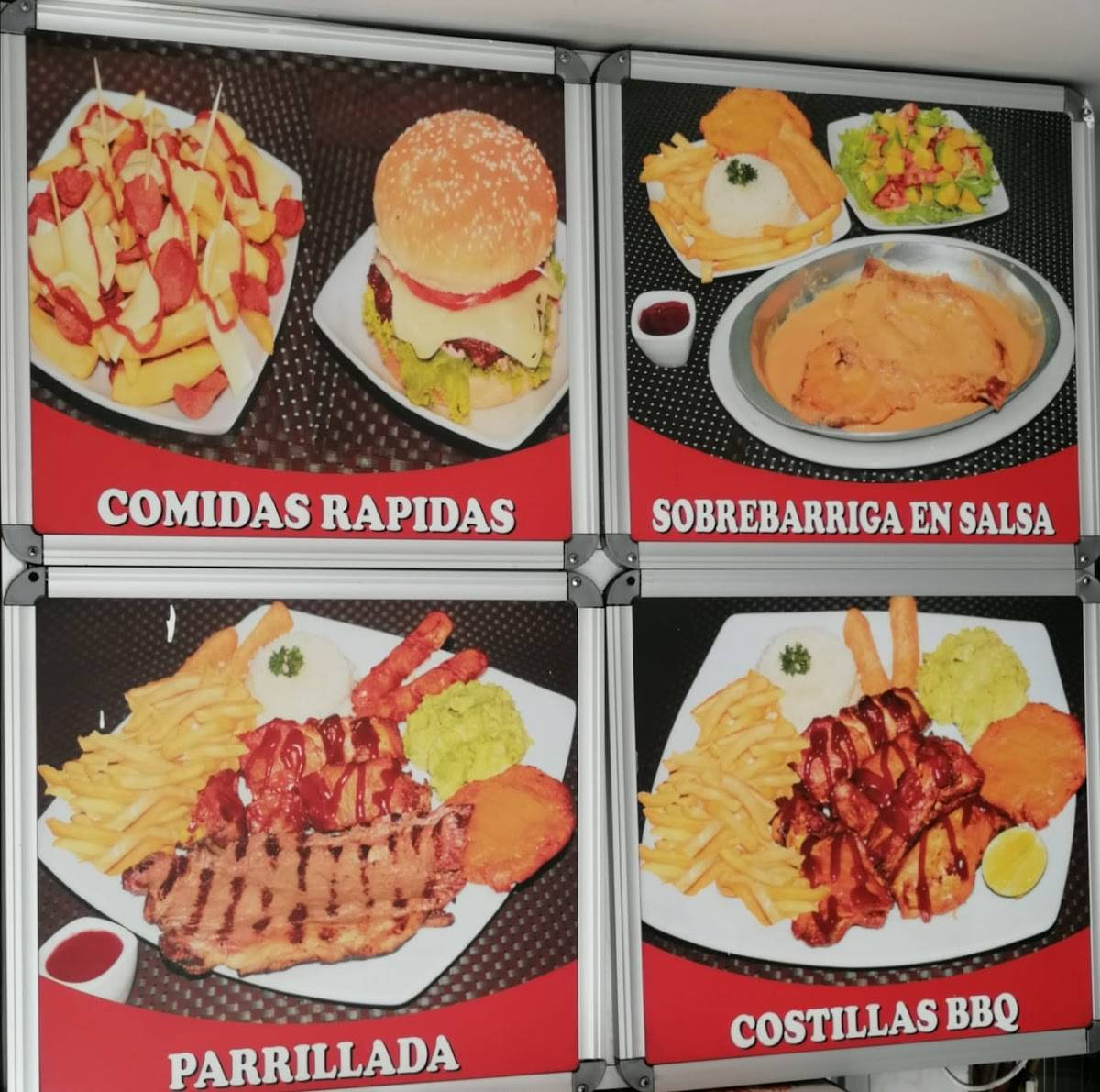 Menu at El Tizon Dorado restaurant, Bogotá