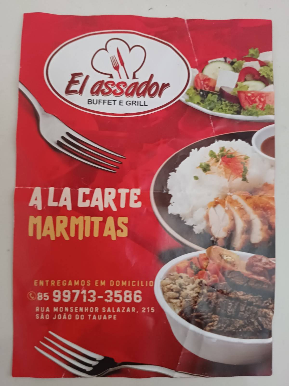 Menu at El assador Buffet e Grill restaurant, Fortaleza