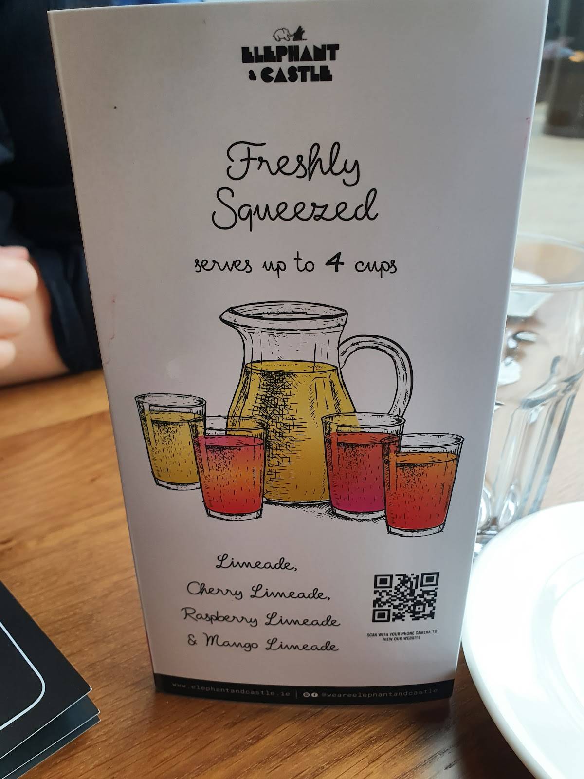 Menu at Elephant & Castle Bray restaurant, Bray