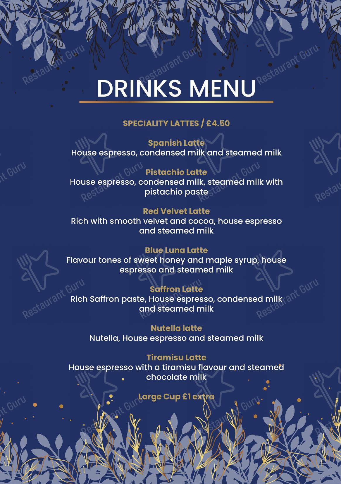 Menu at Elite Cafe & Patisserie, Batley