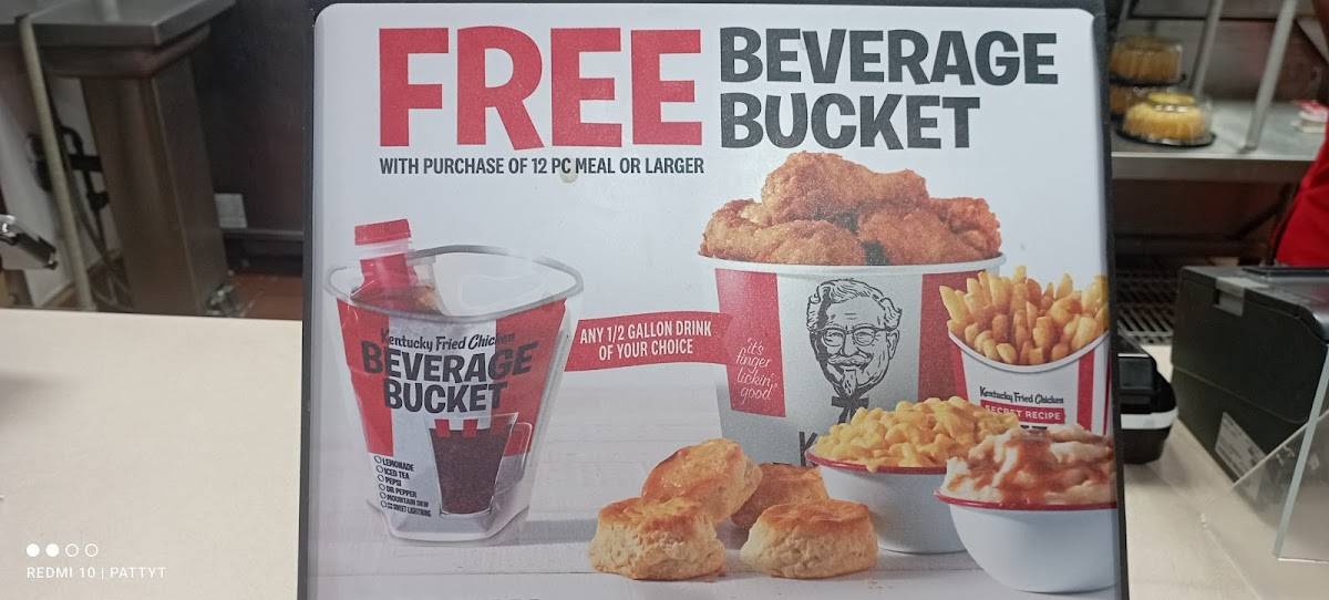 Menu at KFC fast food, Elizabeth, 114-116 Rahway Ave