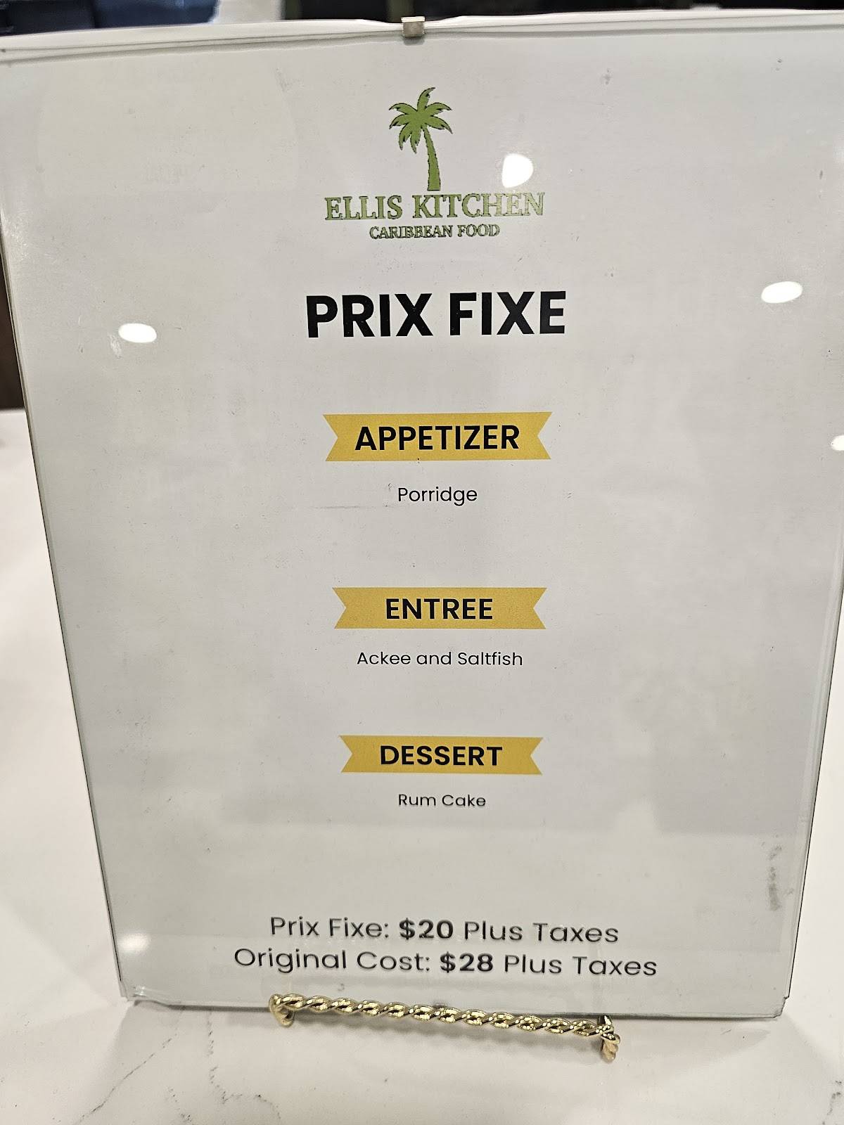 Menu at Ellis Kitchen restaurant, Hamilton, 148 Ottawa St N