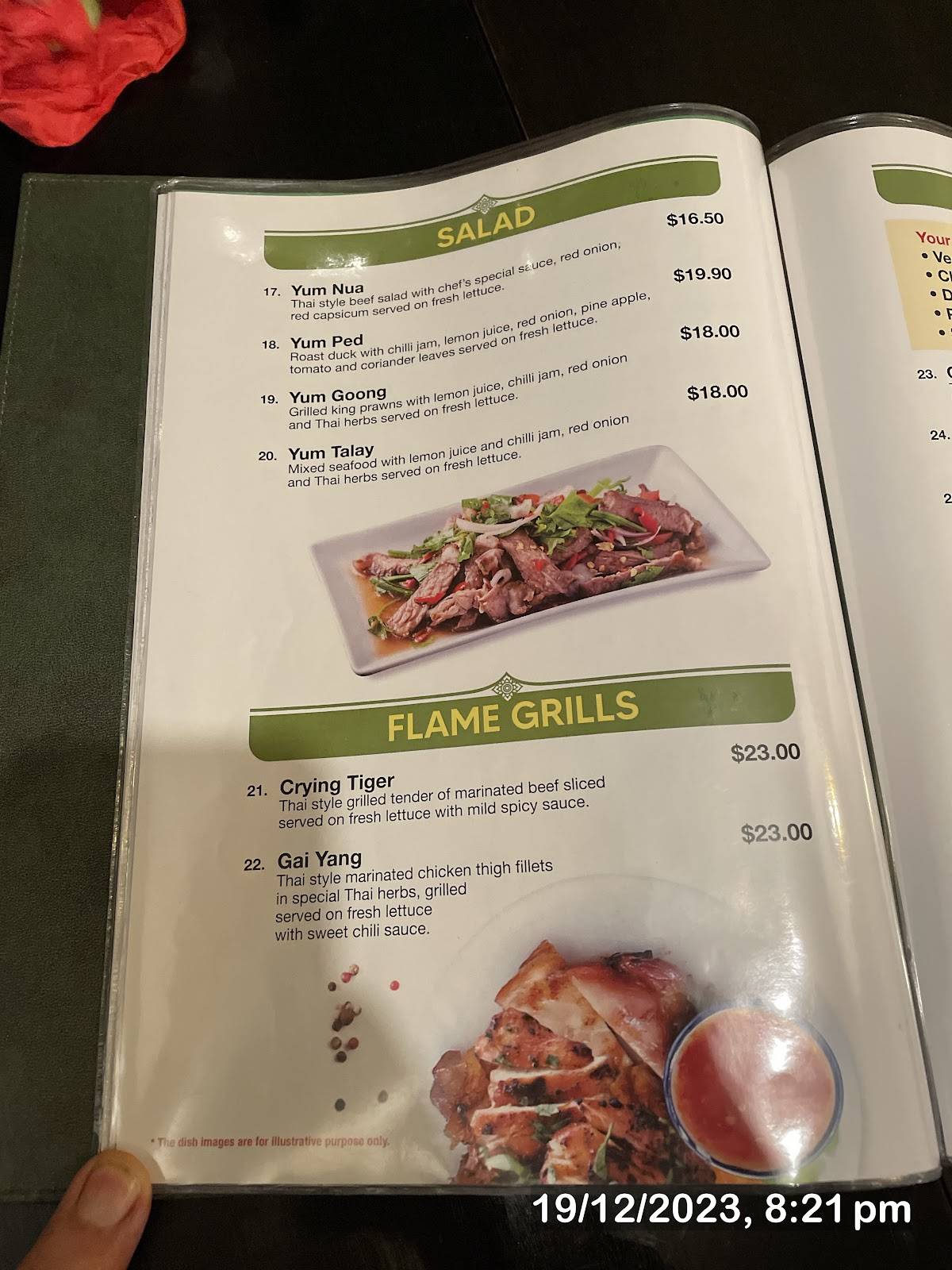 Menu at Emerald Thai Restaurant, Emerald