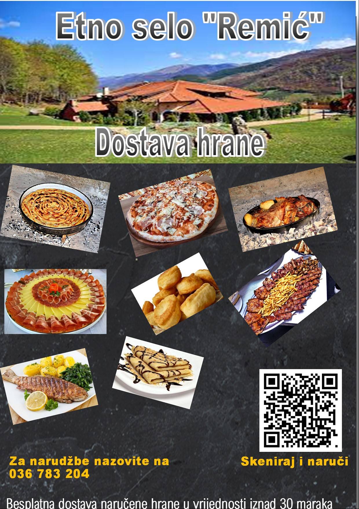 Speisekarte von Etno selo Remić - Menjik restaurant, Bosnien und ...