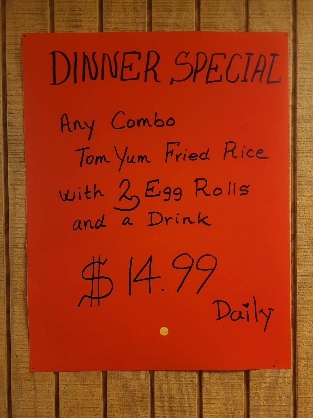 Menu at Euro Thai Grill restaurant, Panhandle