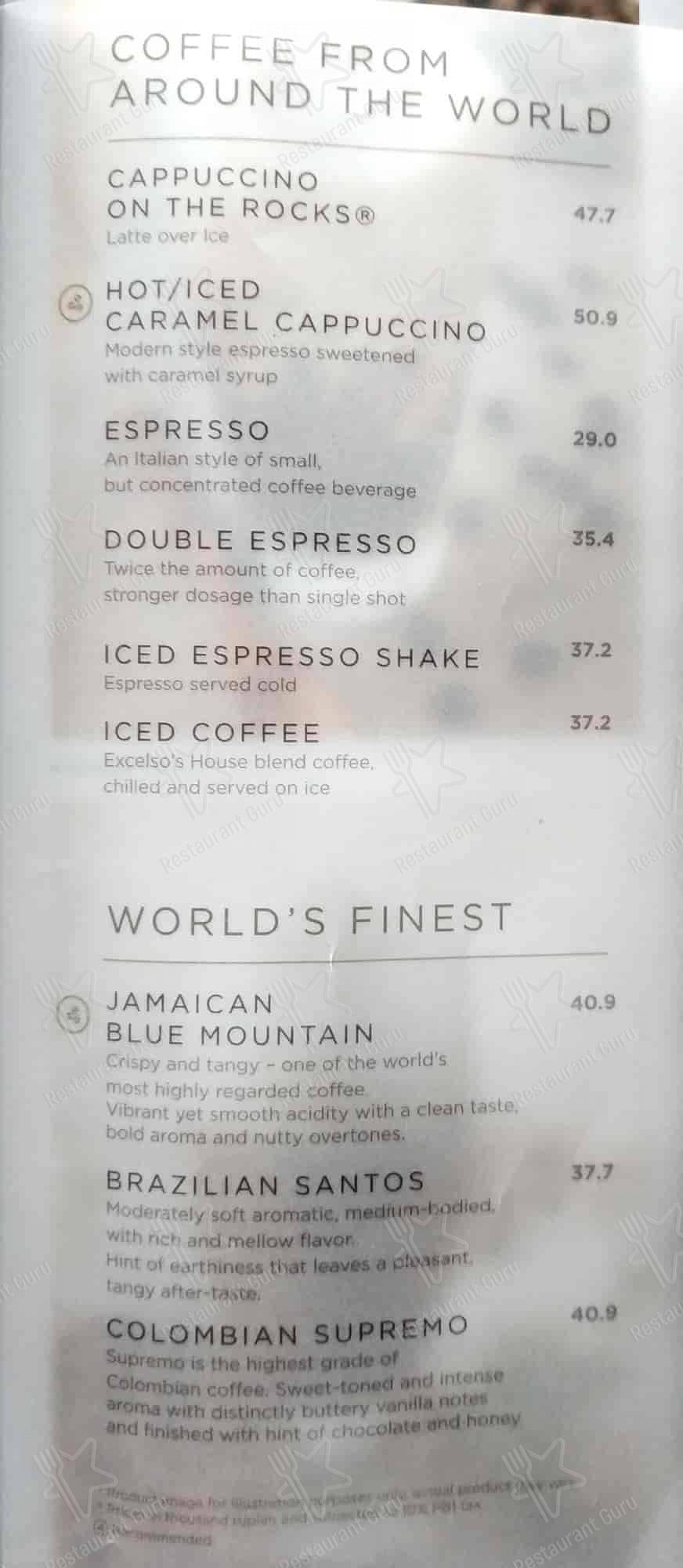 Menu at Excelso Summarecon Mall Bekasi cafe, Bekasi Regency, Jl. Jend ...