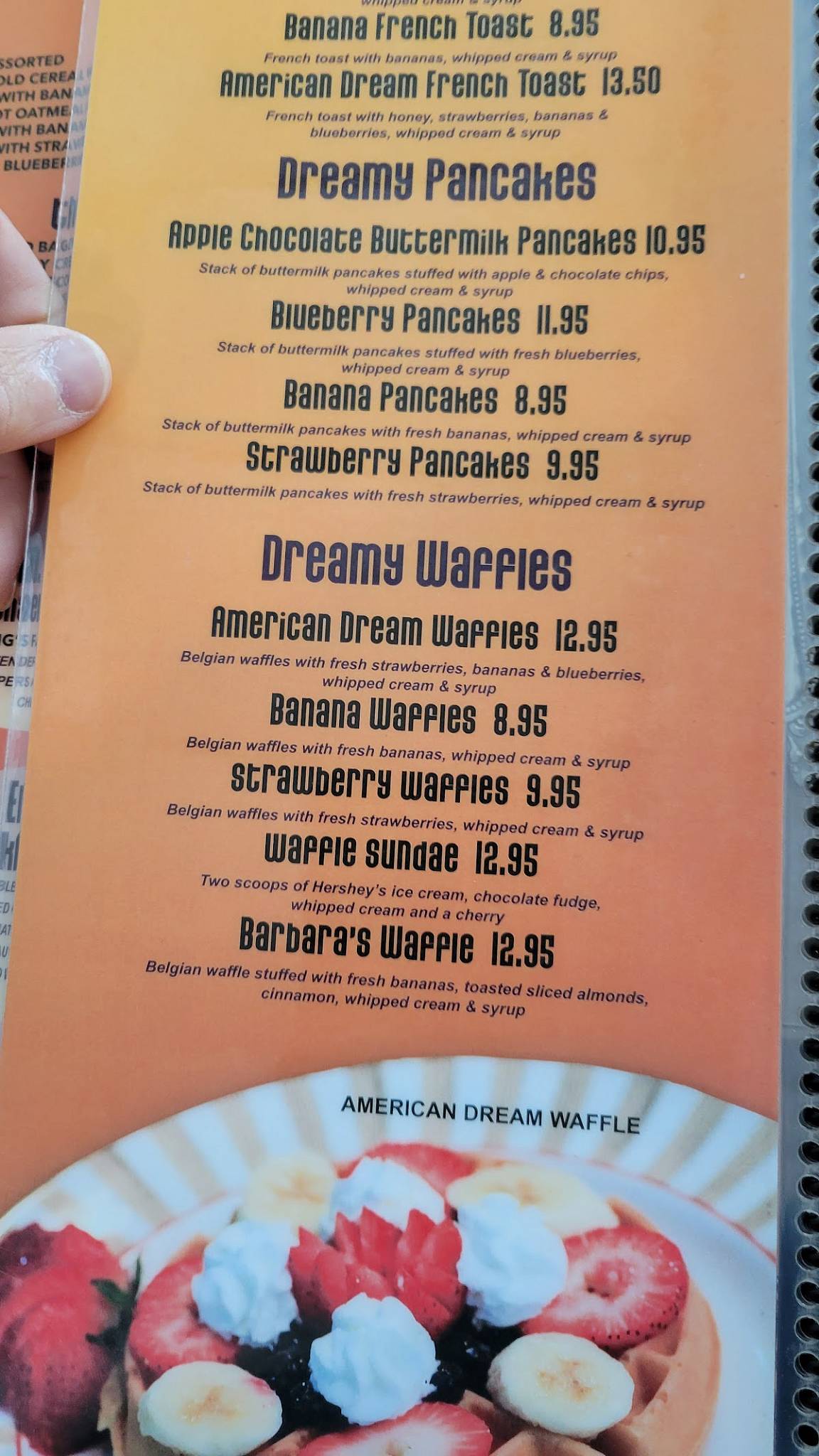 Menu at Executive Diner restaurant, Hawthorne