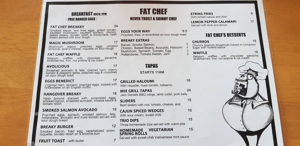 Menu at FAT CHEF Carrum Downs restaurant, Carrum Downs, Frankston ...
