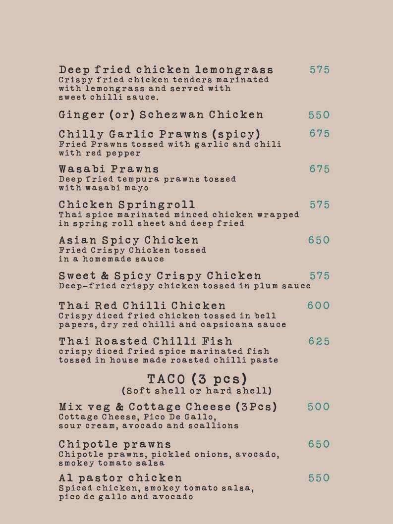 Menu at FEU - Bar & Kitchen, Hyderabad