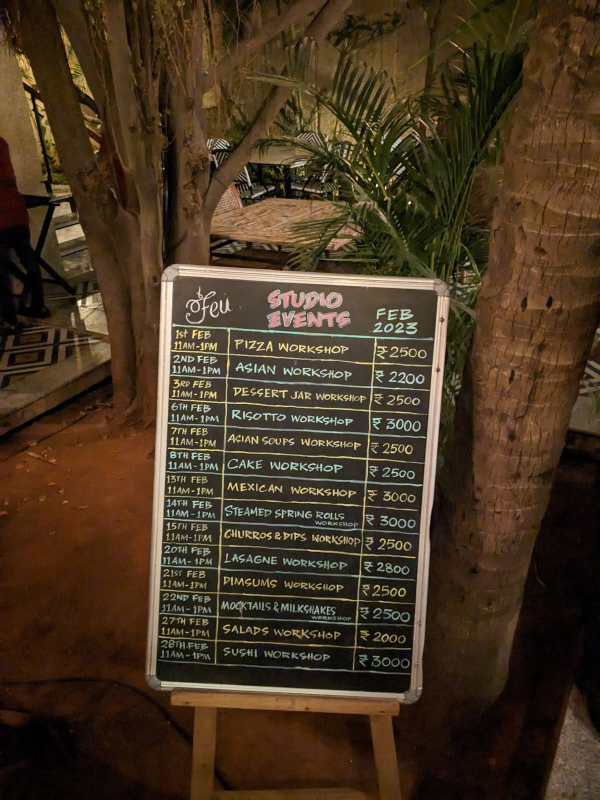 Menu at FEU - Desserts, Bar & Kitchen, Hyderabad