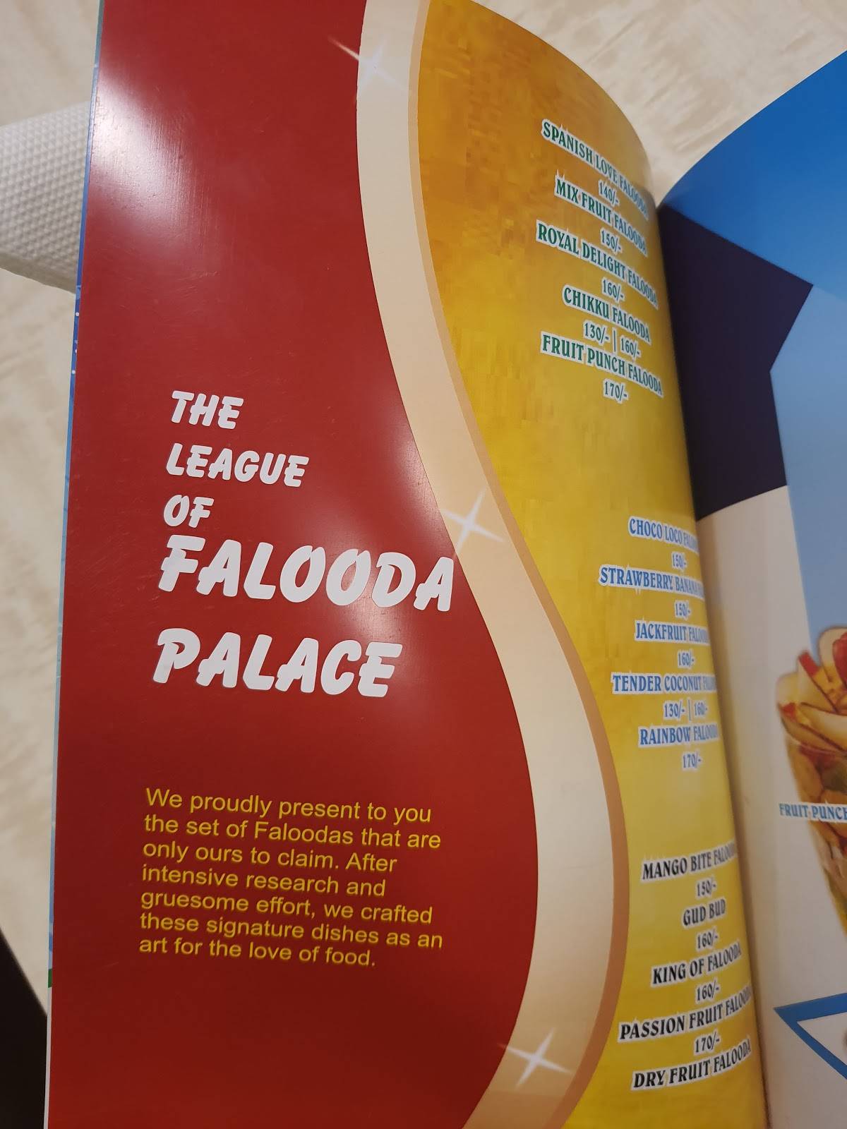 Menu at Falooda Nation Hsr Layout, Bengaluru, 191