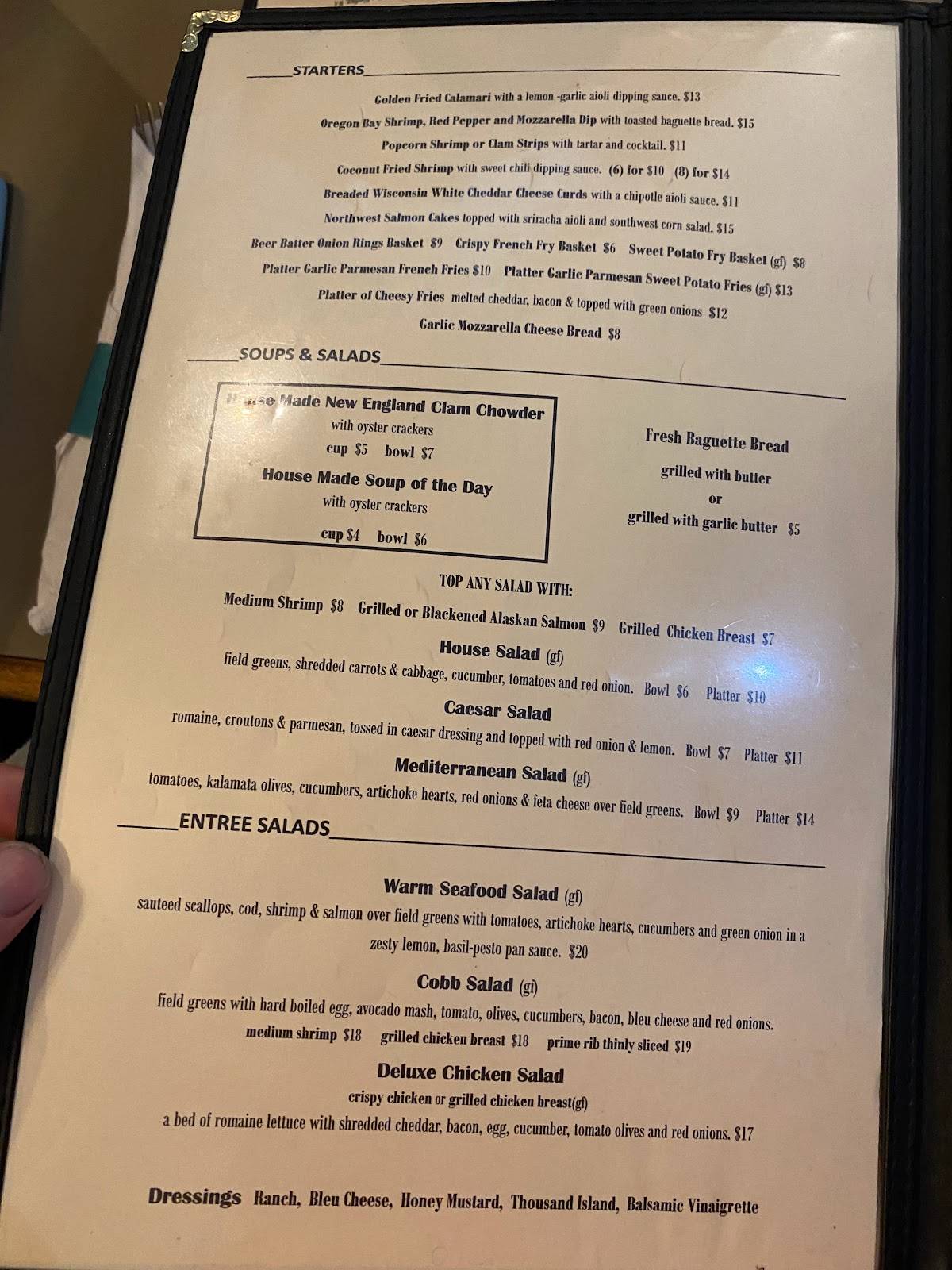 Menu at Farm & Sea Grill restaurant, Port Hadlock-Irondale