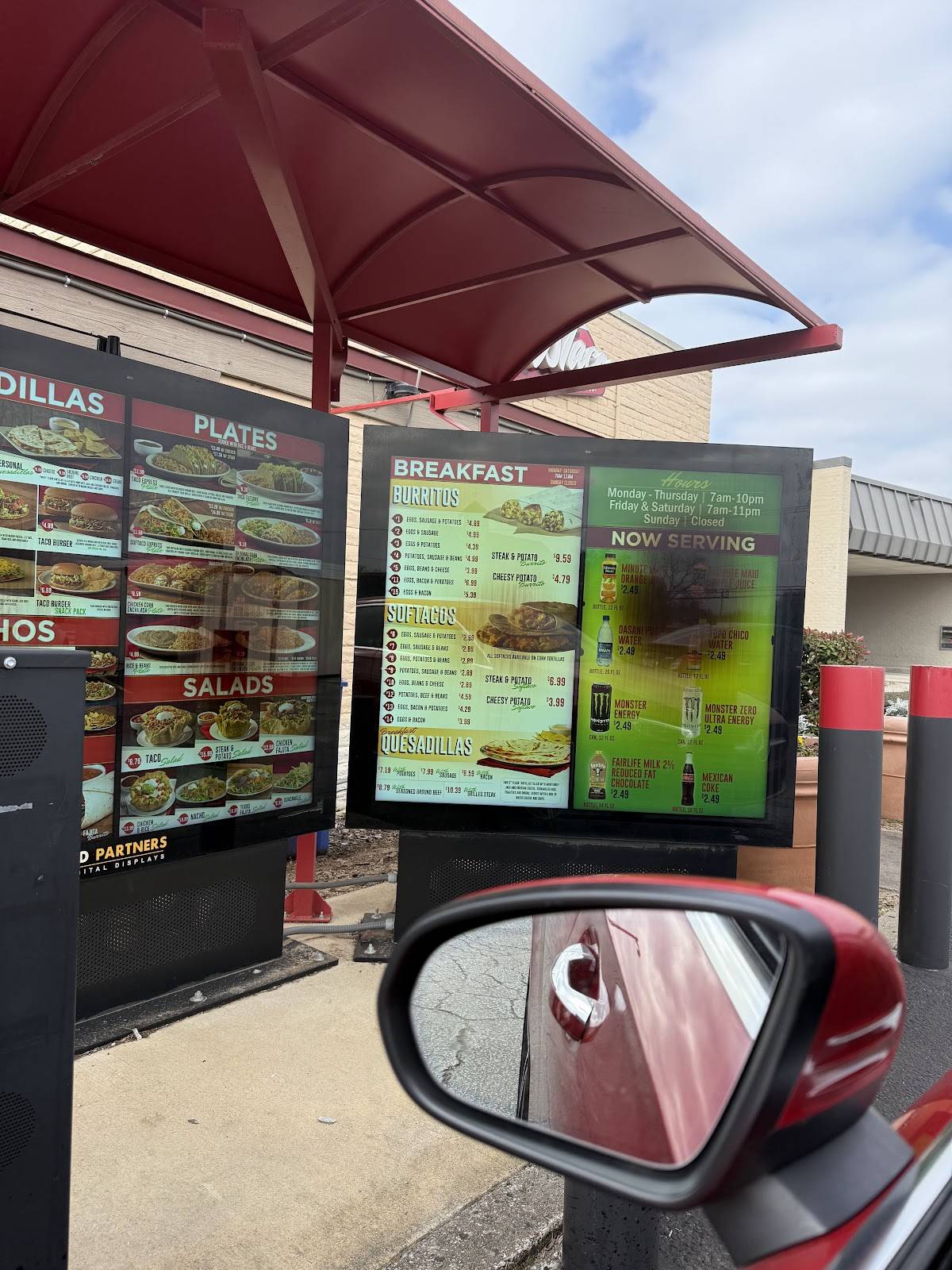 Menu at FasTaco restaurant, Burleson, 555 SW Wilshire Blvd
