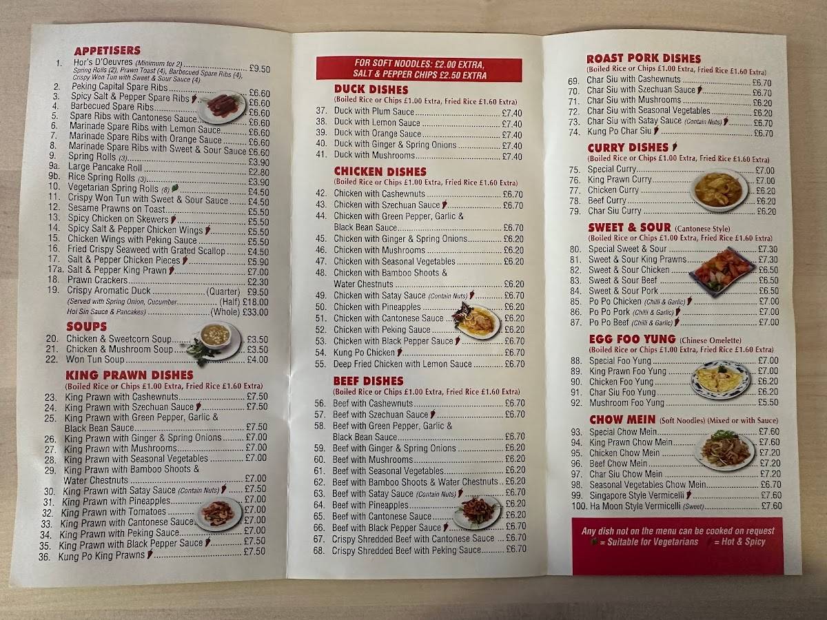 Menu at China Inn fast food, York