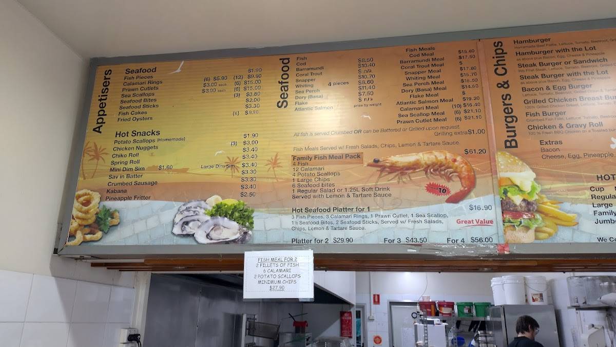 Menu at Stanley's Seafood & BBQ Chicken, Carina