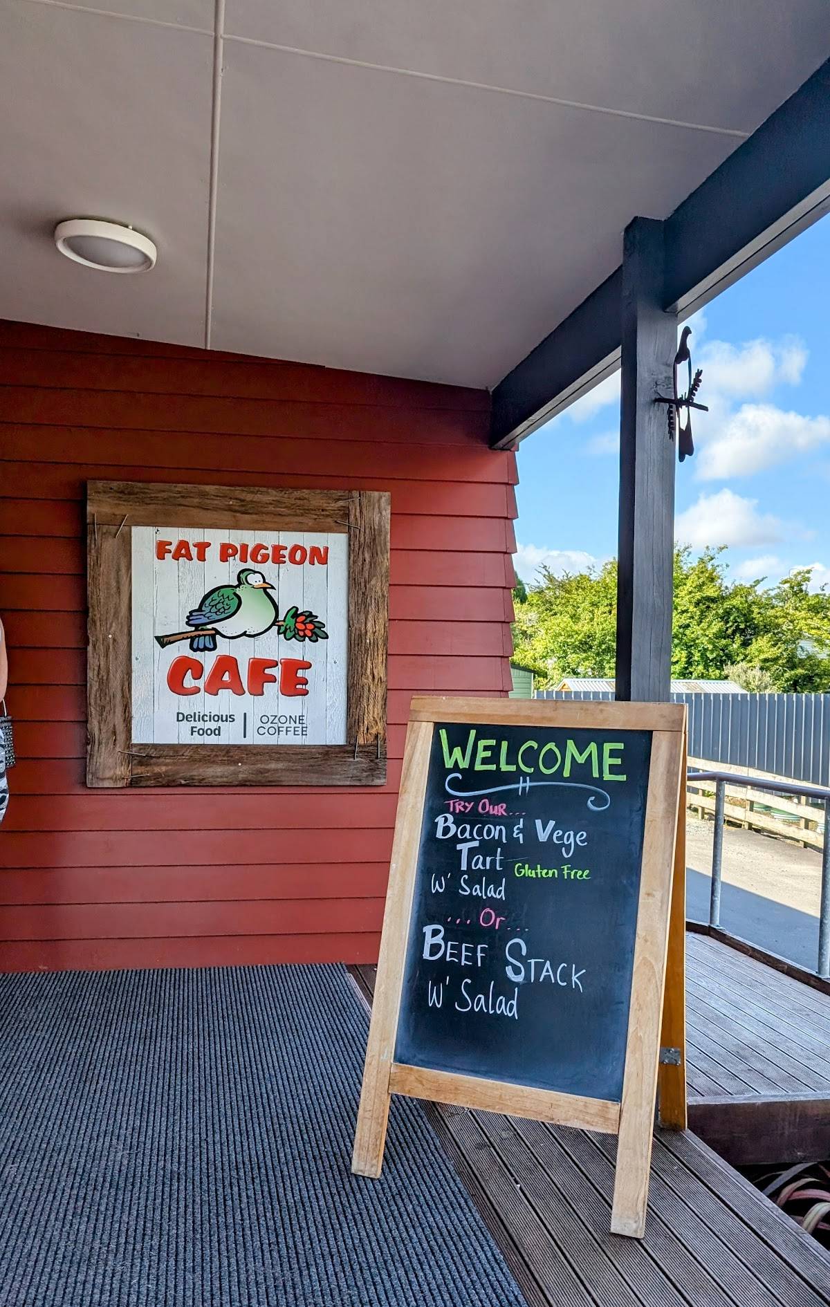 Menu at Fat Pigeon Cafe, Piopio