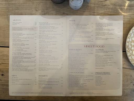 Menu at Fava Restaurant - Greek Kitchen, Edinburgh