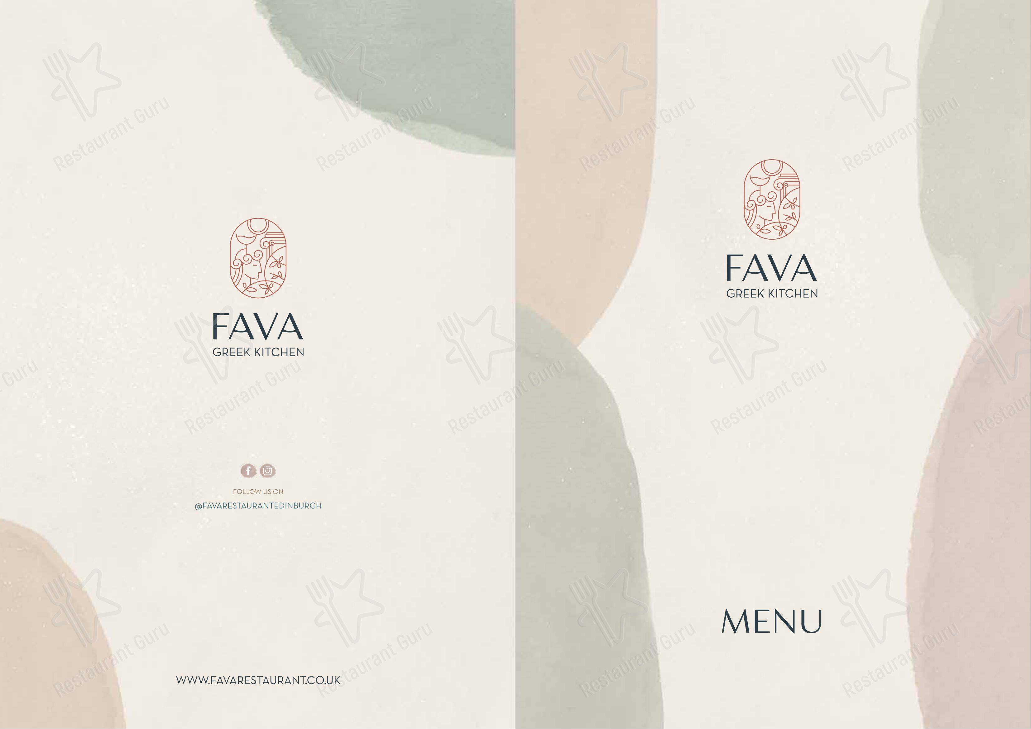 Menu at Fava Restaurant - Greek Kitchen, Edinburgh