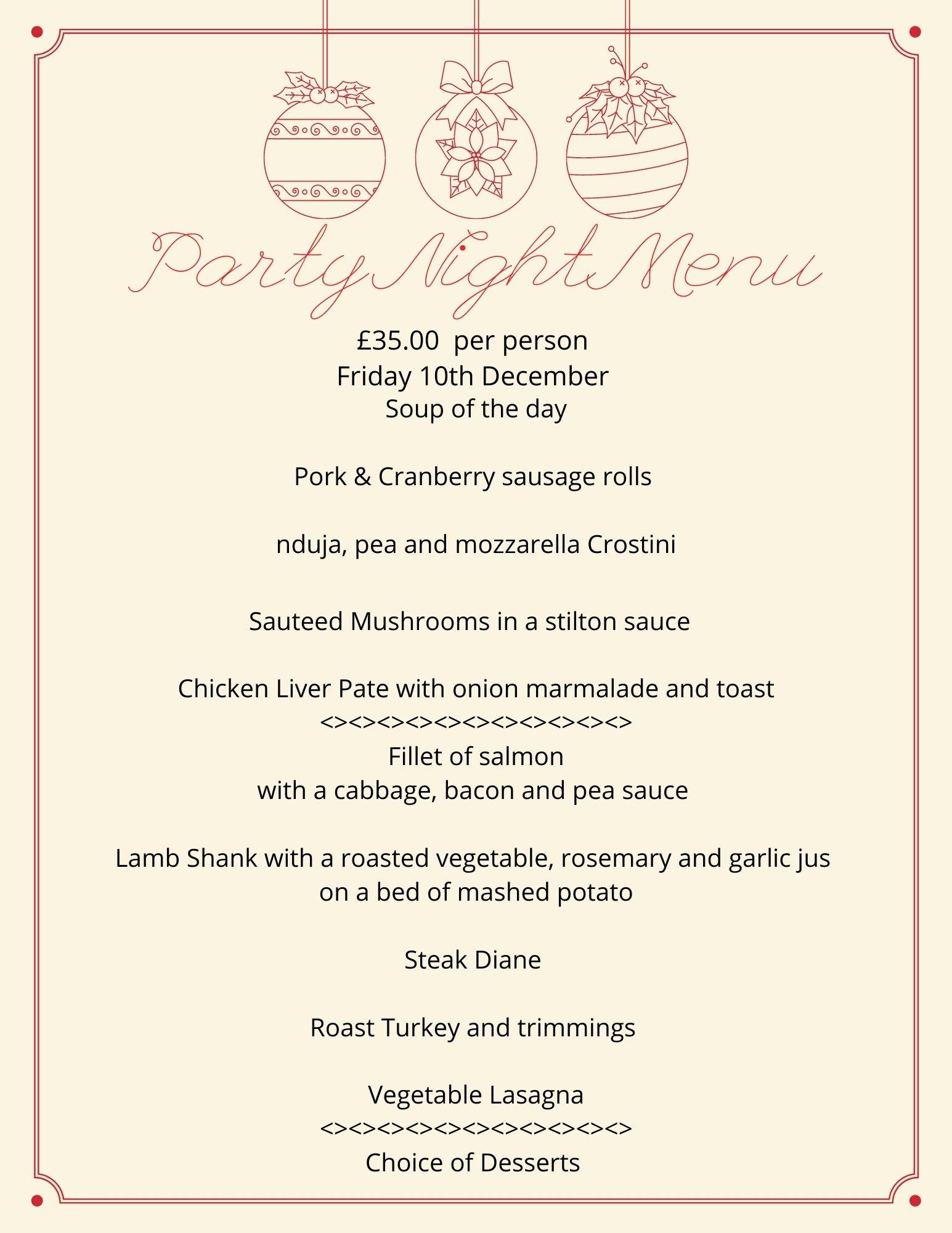 Menu at Ferrari’s Country House Hotel & Restaurant, Longridge