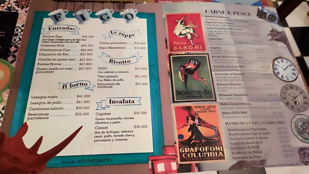 Carta del restaurante Figo, Pasto, Cl 20 #40-20