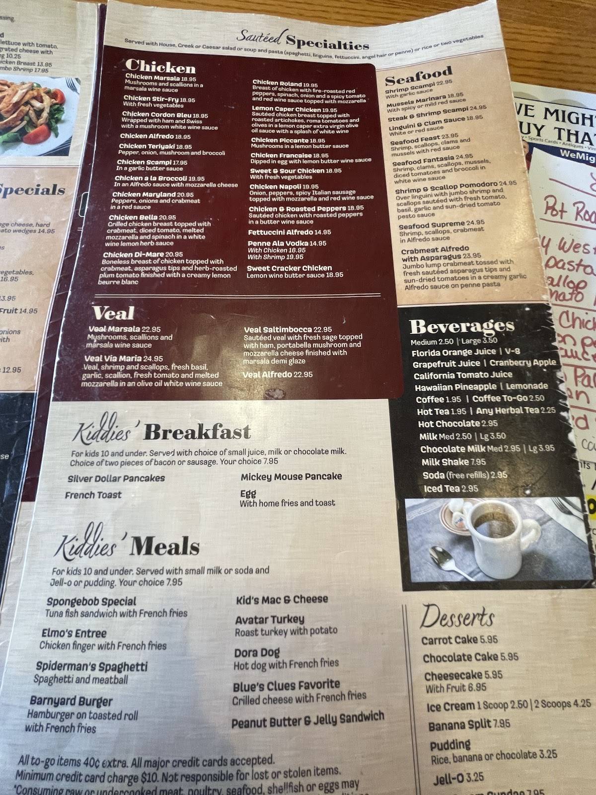 Menu at Folcroft Diner restaurant, Folcroft