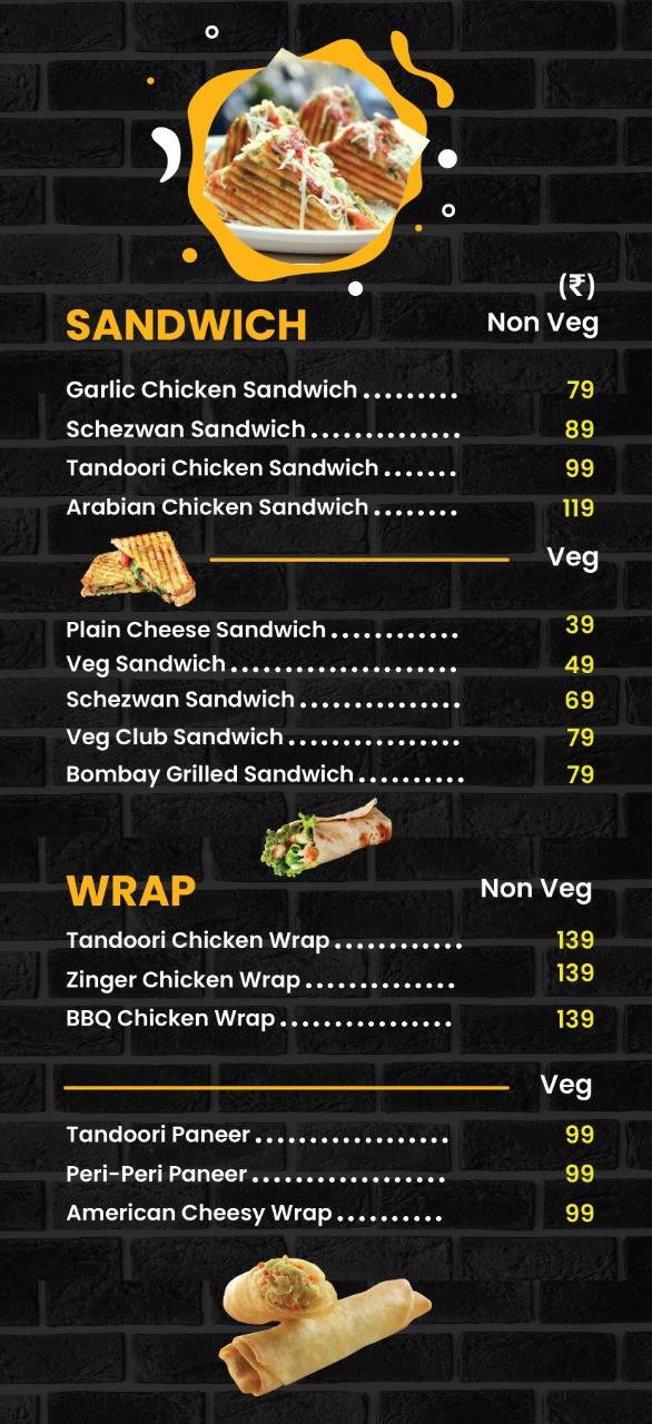 Menu at Food king, Bardoli