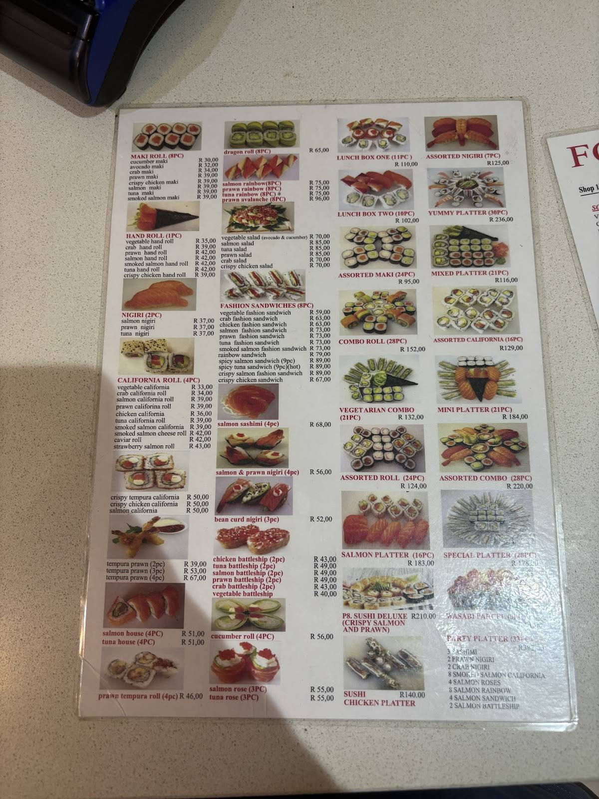 Menu at Fortune Dragon Chinese Restaurant, Pretoria, 45-