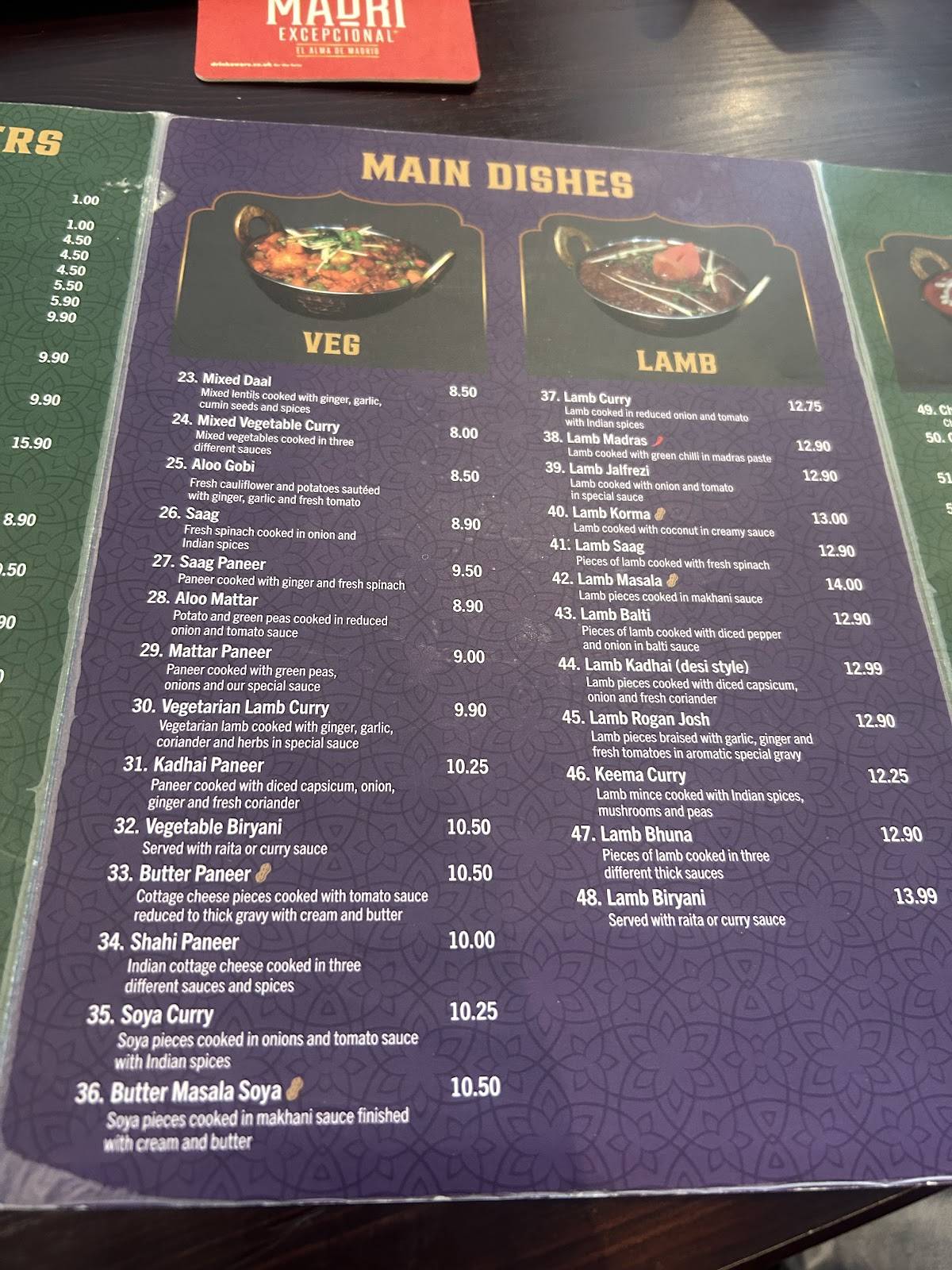Menu at Fradley Arms pub & bar, Lichfield