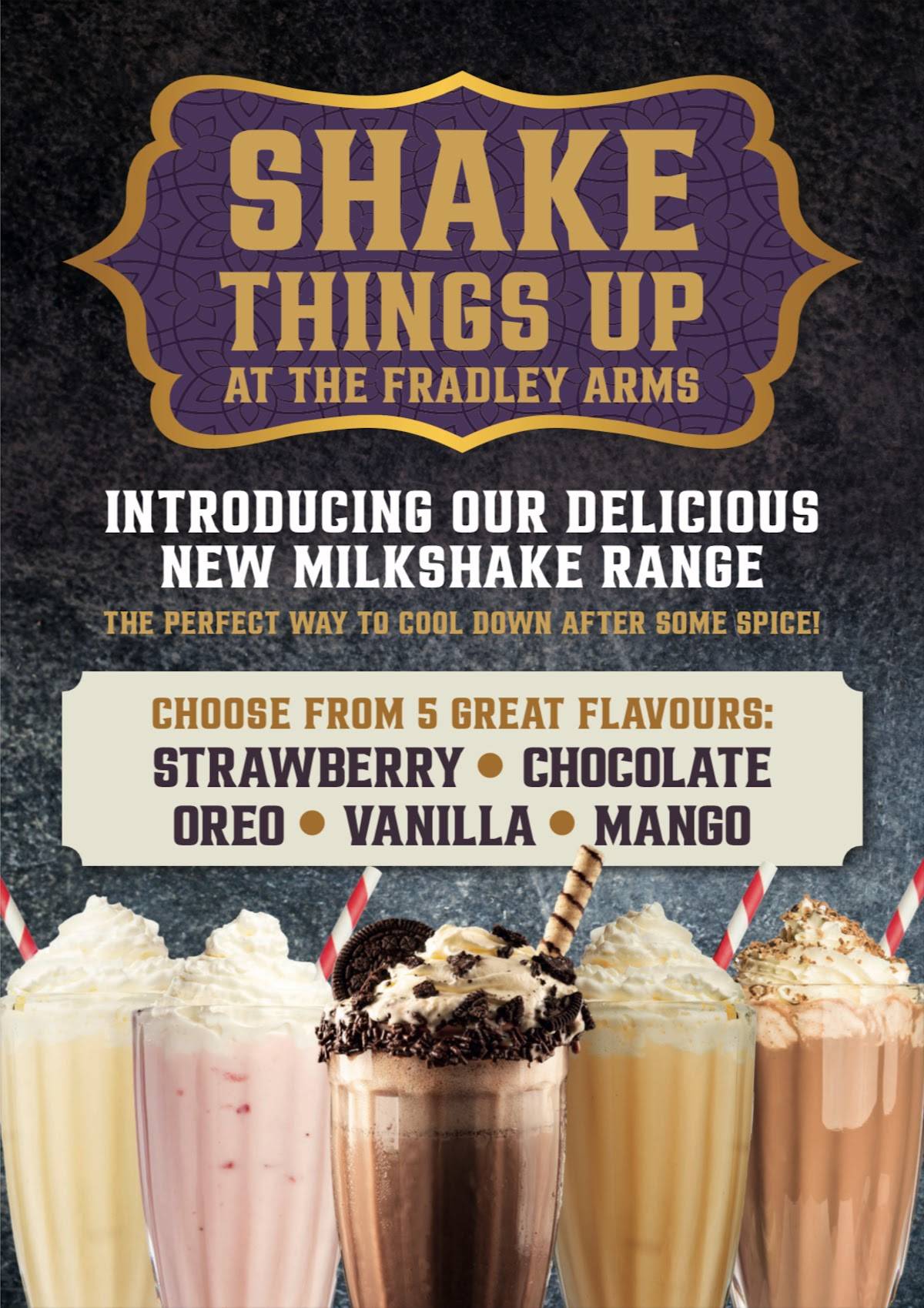 Menu at Fradley Arms pub & bar, Lichfield