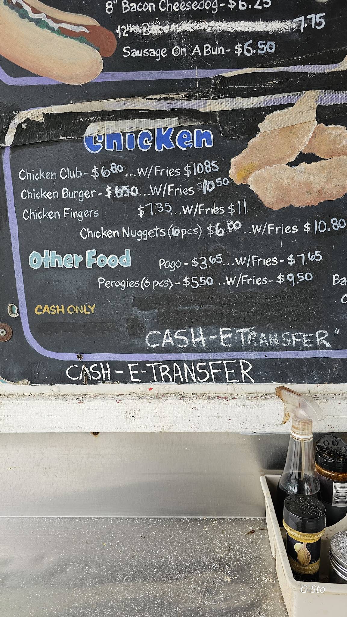 Menu at Fresh Cut Fries Chip Wagon fast food, Caledonia