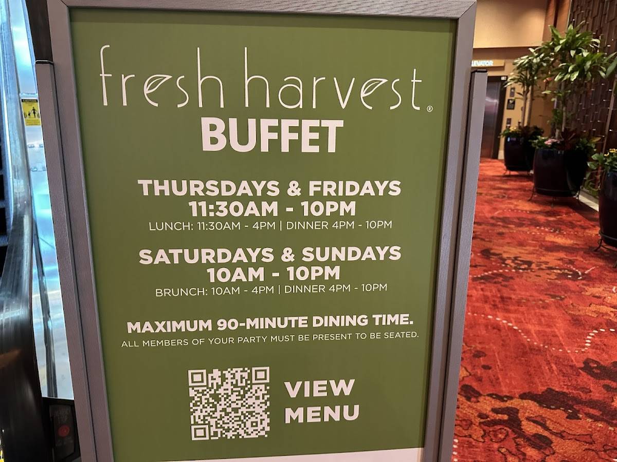 Menu at Fresh Harvest Buffet (in Seminole Hard Rock Tampa) restaurant ...