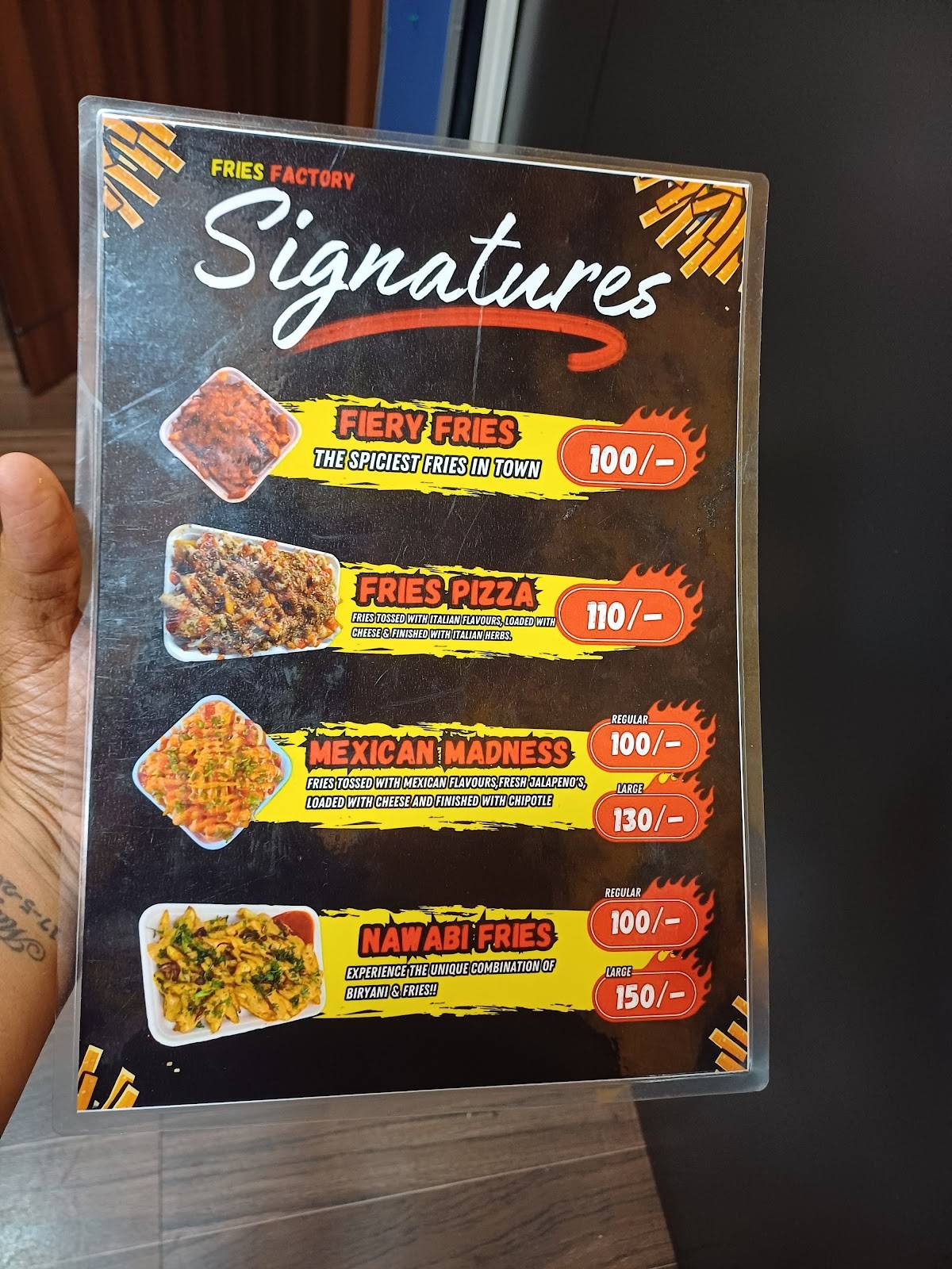 Menu at Fries Factory - Malleshwara, Bengaluru