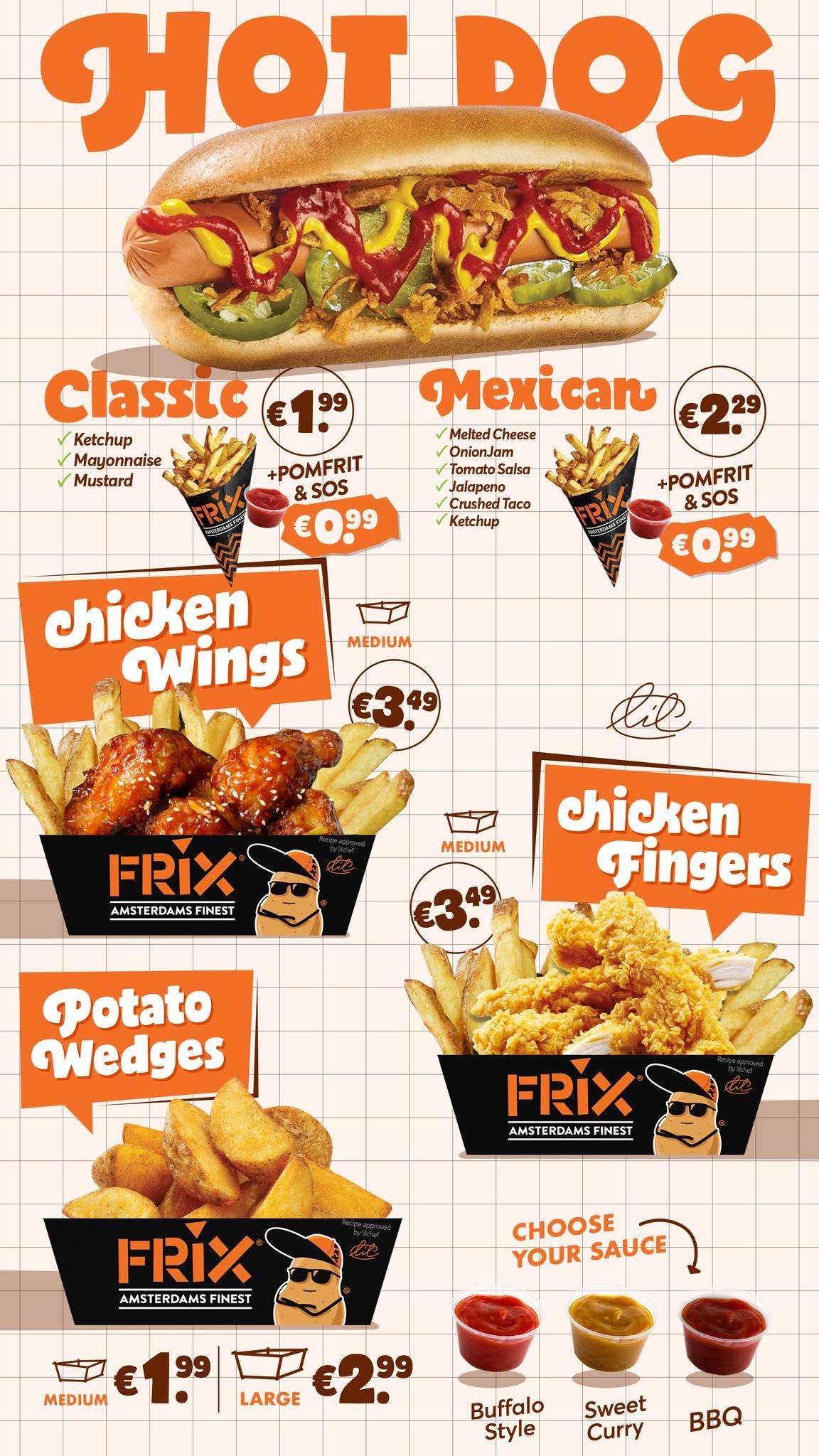 Menu at Frix - Amsterdams Finest restaurant, Prishtina