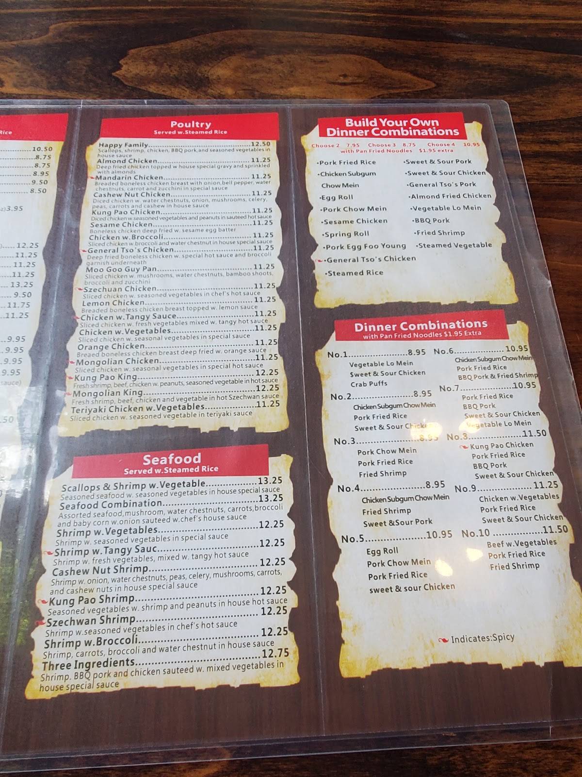 Menu at GC Asian Fusion restaurant, La Grande