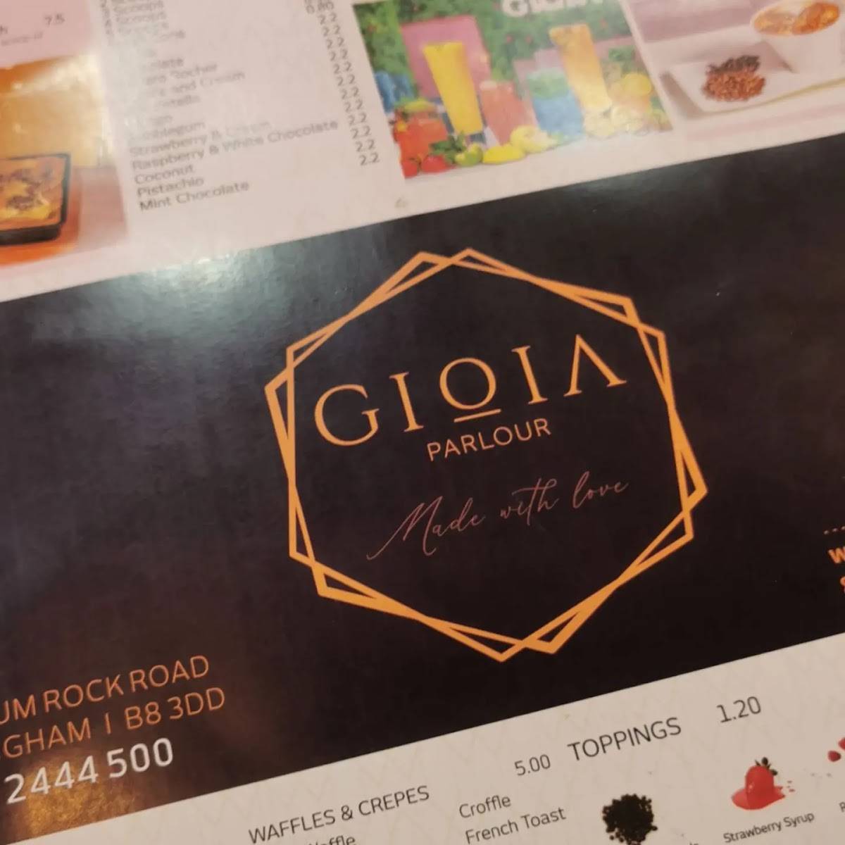 Menu at GIOIA PARLOUR (Waffles,Ice Cream,Milkshakes,Deserts) restaurant ...