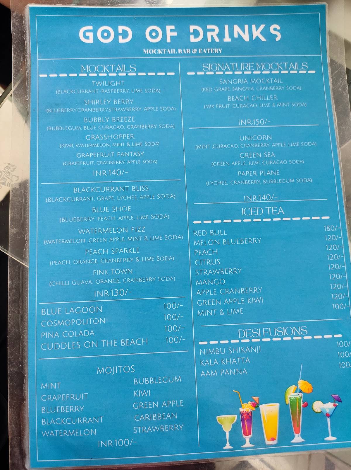 Menu at GOD OF DRINKS, Jaipur